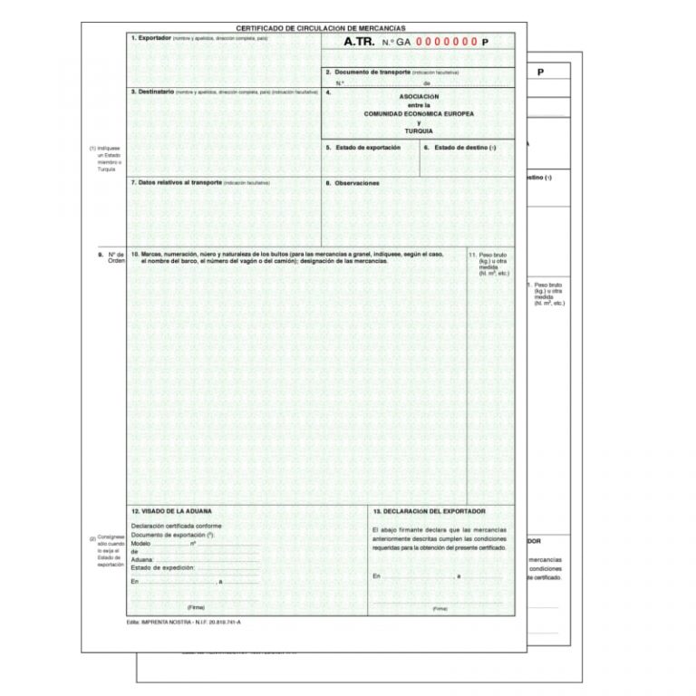 Compra online ATR - Documentos de Transporte
